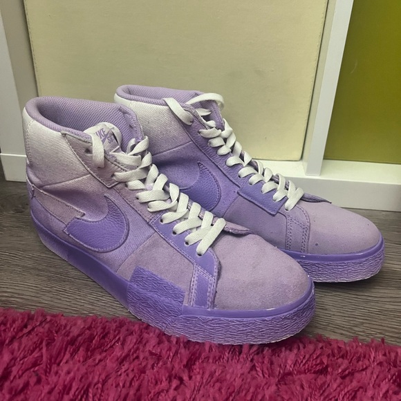 Nike | Shoes | Nike Purple Hightop Sneakers With Translucent Sole ...